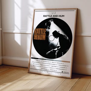 U2 Poster | Rattle and Hum Poster | Album Poster Print | Album Cover ...