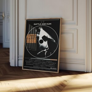 U2 Poster | Rattle and Hum Poster | Album Poster Print | Album Cover ...