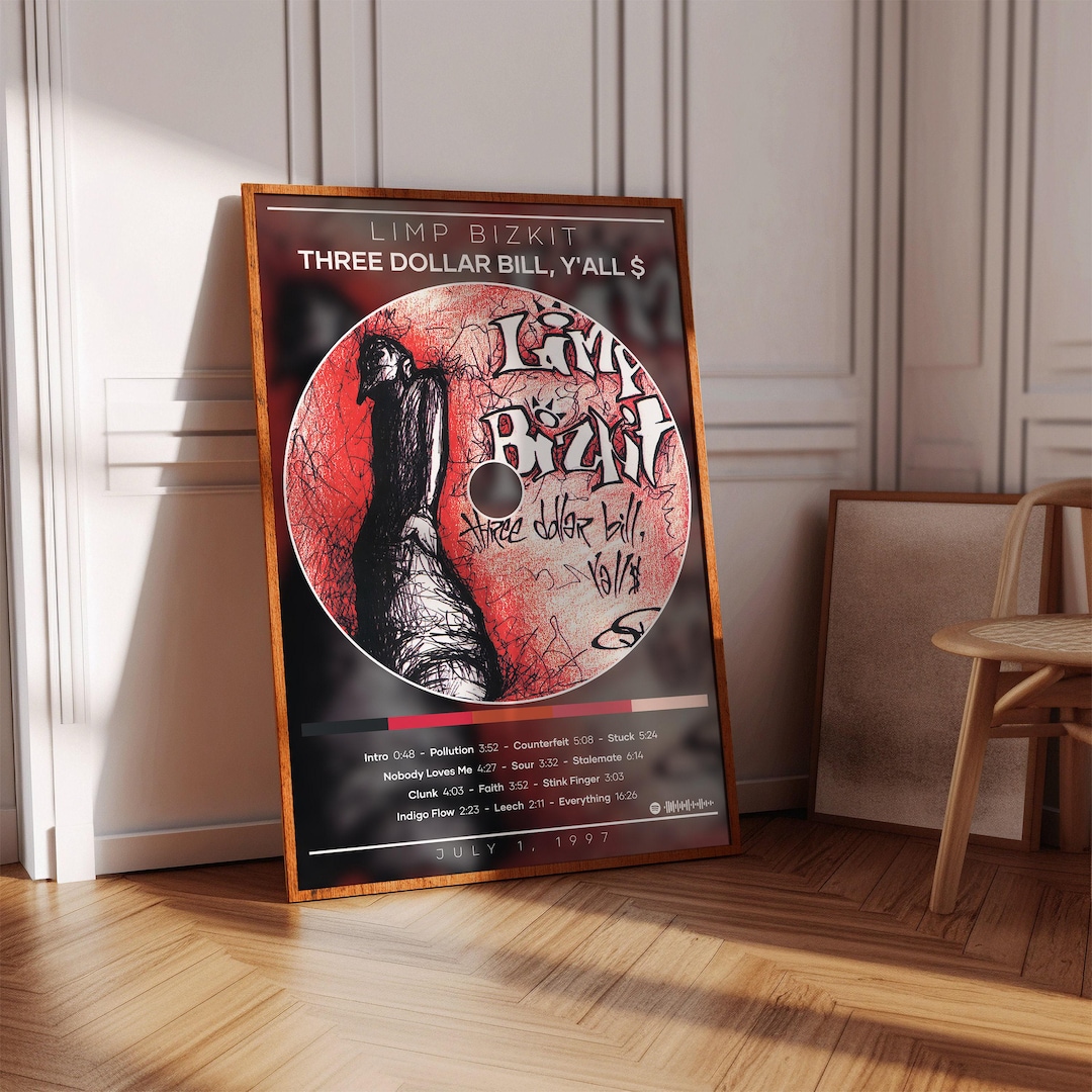 Limp Bizkit Poster | Three Dollar Bill Y'all Poster | Album Poster ...