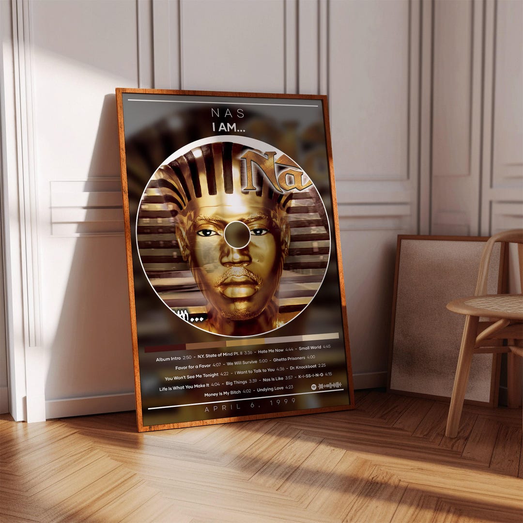 Nas Poster | I Am... Poster | Album Poster Print | Album Cover Poster ...