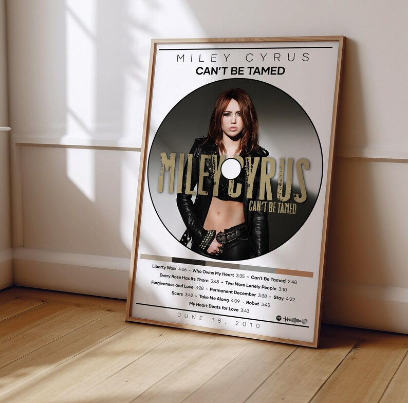 Miley Cyrus Poster | Can't Be Tamed Poster | Album Poster Print | Album ...
