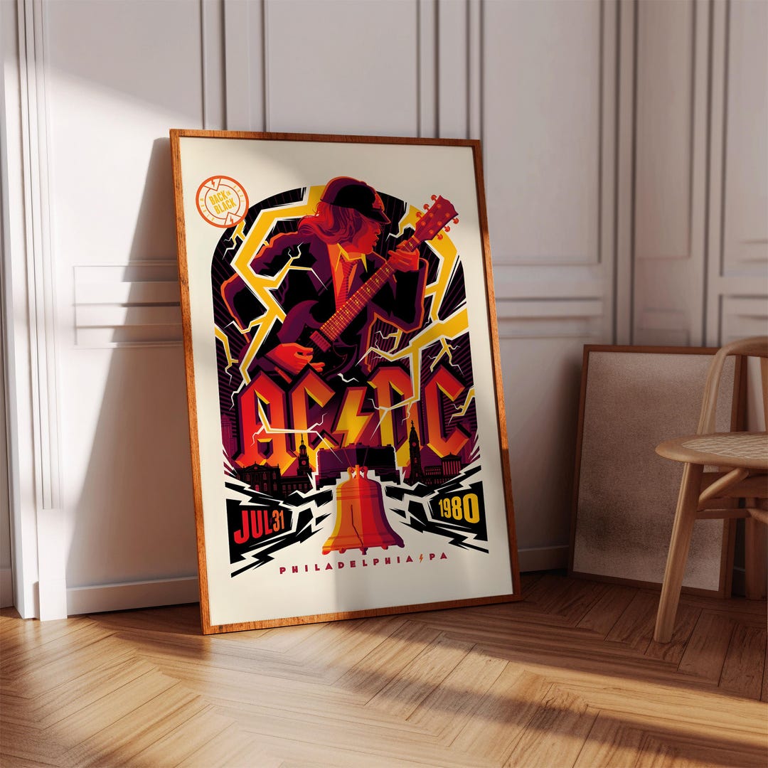 ACDC Poster Print | Concert Poster | Album Poster Print | Album Cover ...
