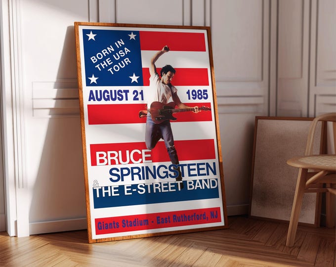 Bruce Springsteen - Born in the USA Tour - Concert Poster Print ...