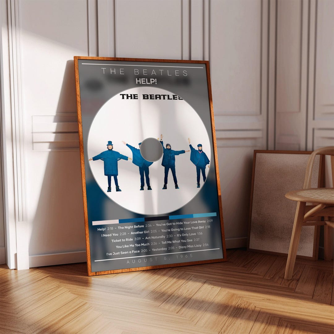 The Beatles Poster | Help Poster | Album Poster Print | Album Cover ...
