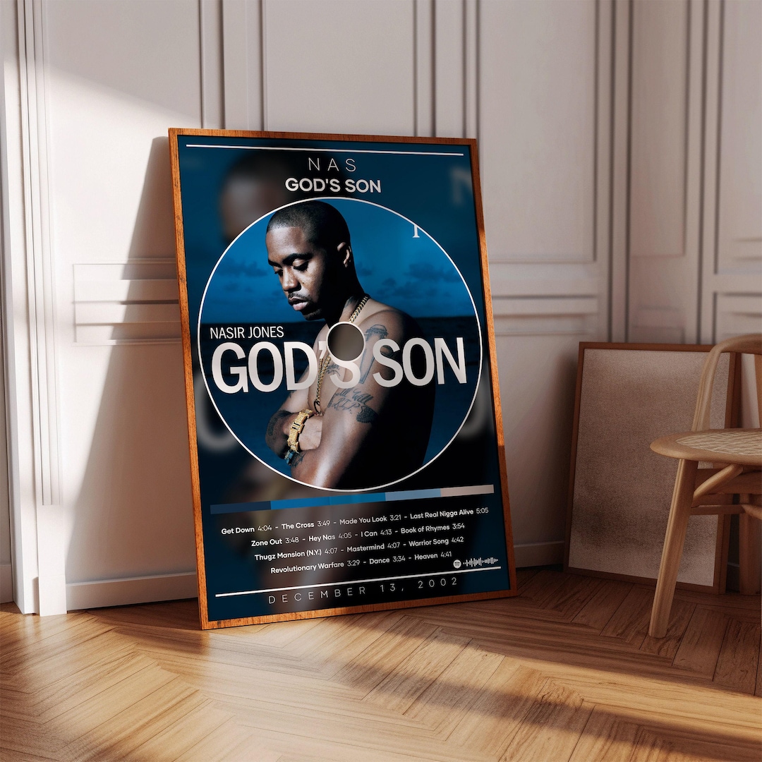 Nas Poster | God's Son Poster | Album Poster Print | Album Cover Poster ...