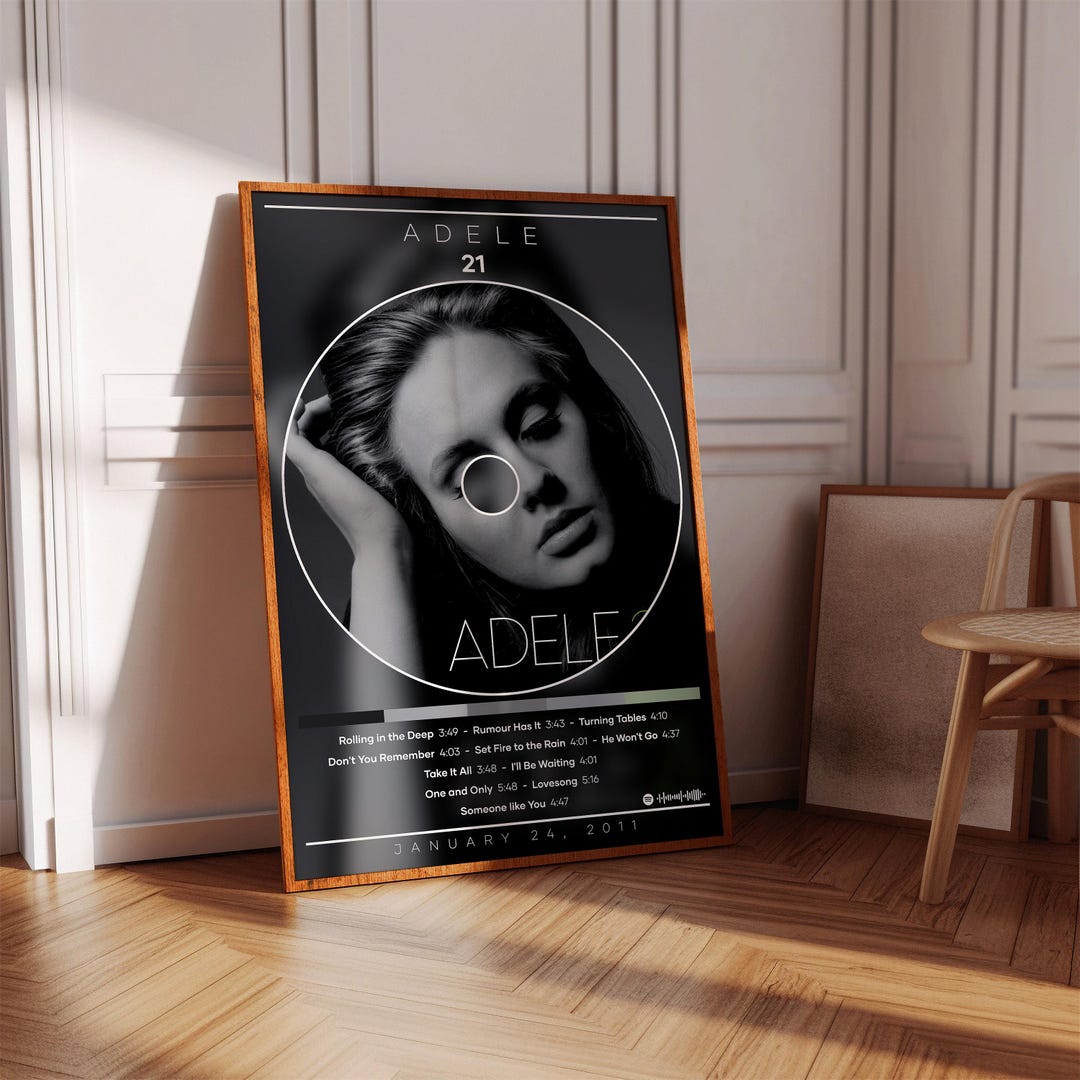 Adele Poster Print | 21 Poster | Album Poster Print | Album Cover ...