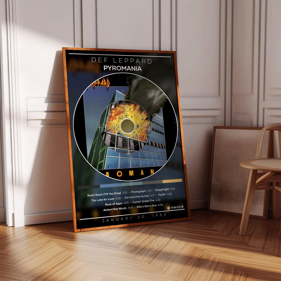 Def Leppard Poster | Pyromania Poster | Album Poster Print | Album ...