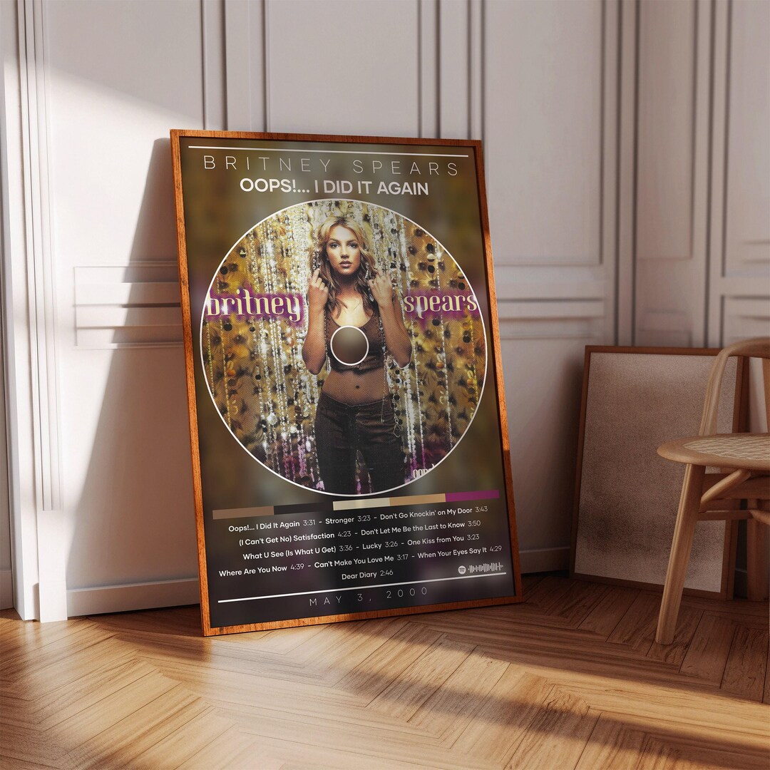 Britney Spears Poster | Oops I Did It Again Poster | Album Poster Print | Album Cover Poster ...