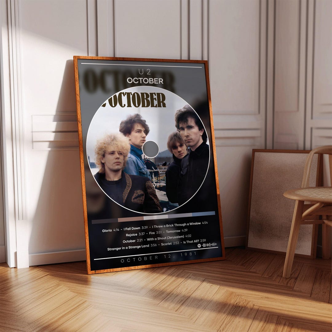 U2 Poster | October Poster | Album Poster Print | Album Cover Poster ...