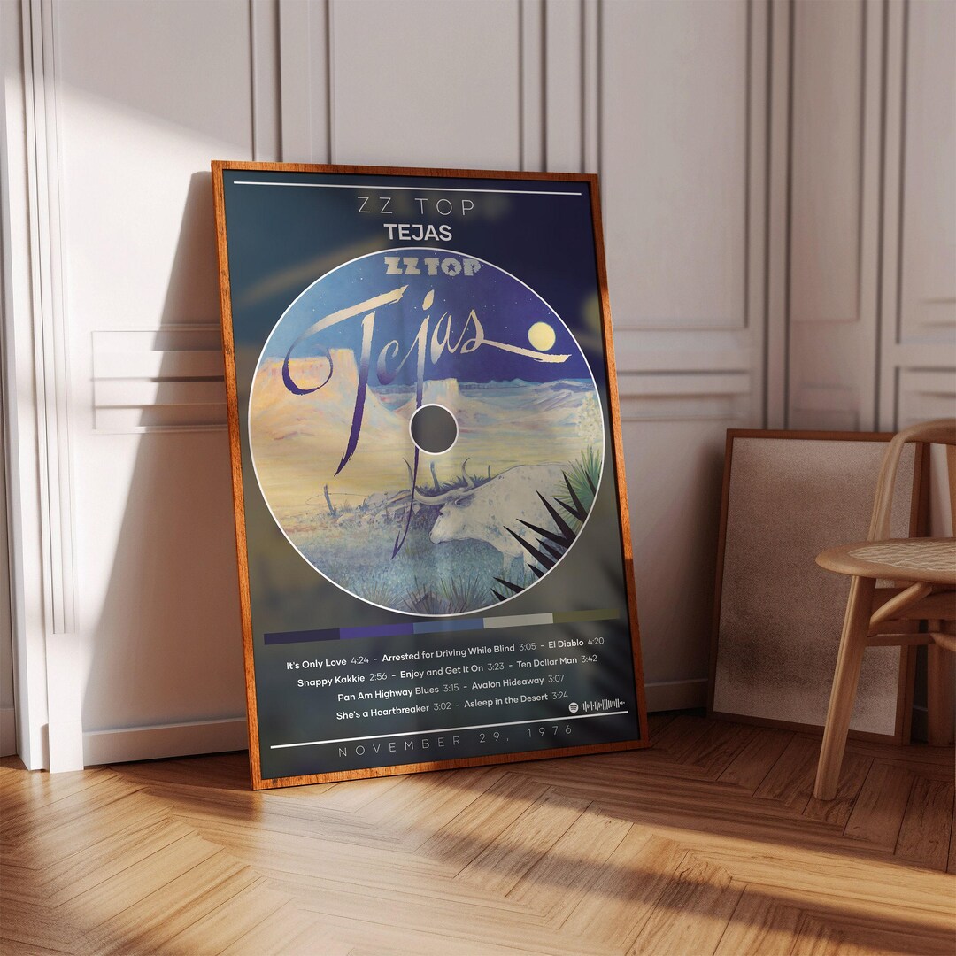 ZZ Top Poster | Tejas Poster | Album Poster Print | Album Cover Poster ...