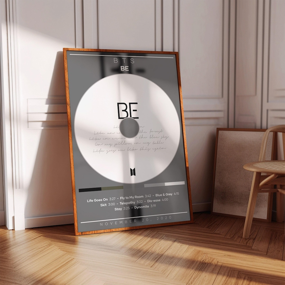 BTS Poster | Be Poster | Album Poster Print | Album Cover Poster | K ...