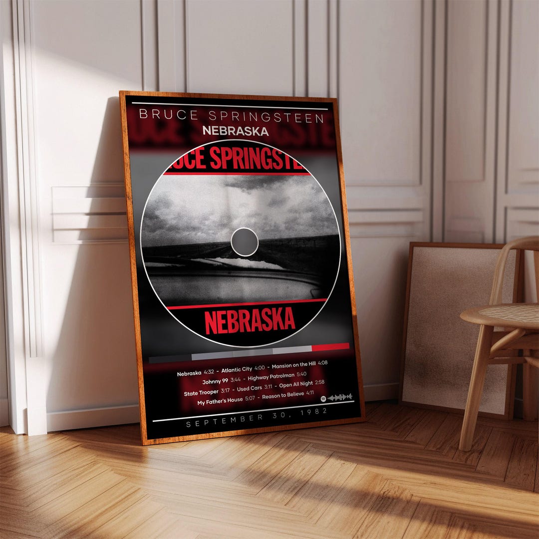 Bruce Springsteen Poster | Nebraska Poster | Album Poster Print | Album ...