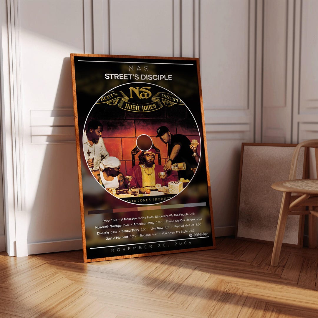Nas Poster | Street's Disciple Poster | Album Poster Print | Album ...