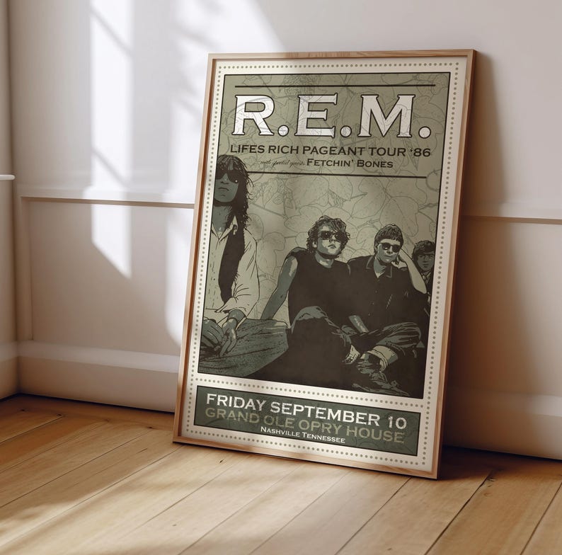 REM Poster | Concert Poster | Album Poster Print | Album Cover Poster ...