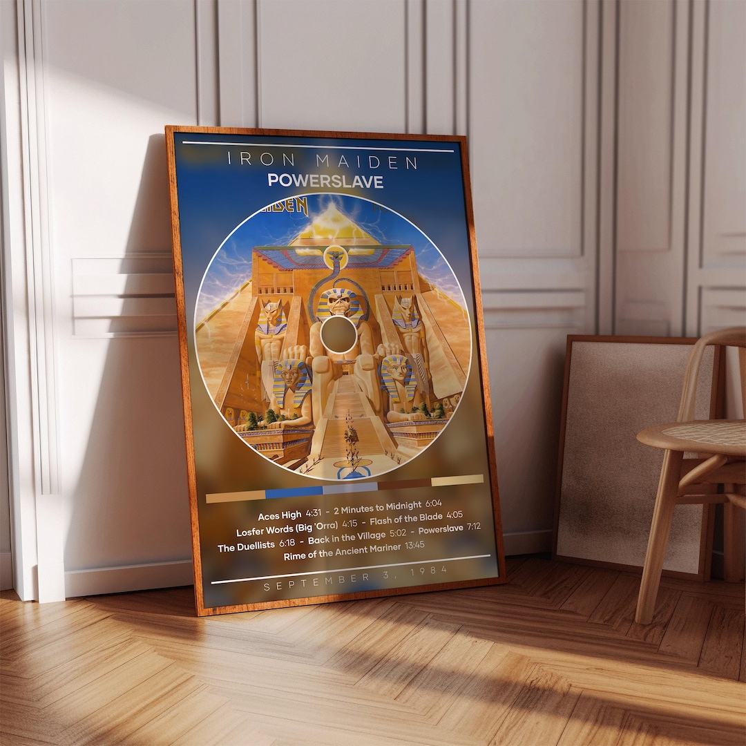 Iron Maiden Poster | Powerslave Poster | Album Poster Print | Album ...