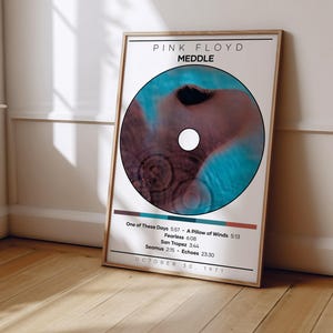 Pink Floyd Poster | Meddle Poster | Album Poster Print | Album Cover ...