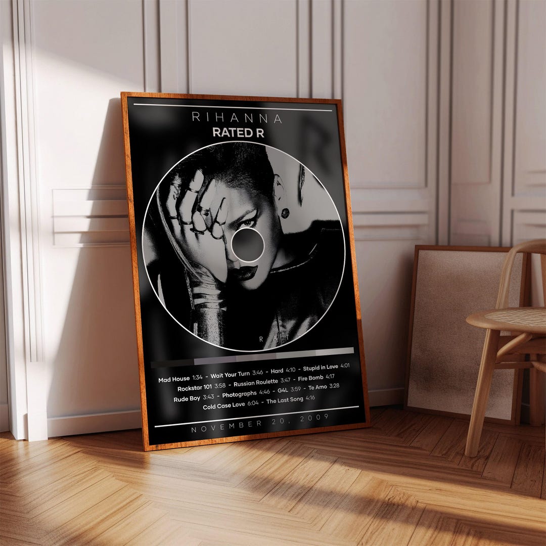 Rihanna Poster | Rated R Poster | Album Poster Print | Album Cover ...