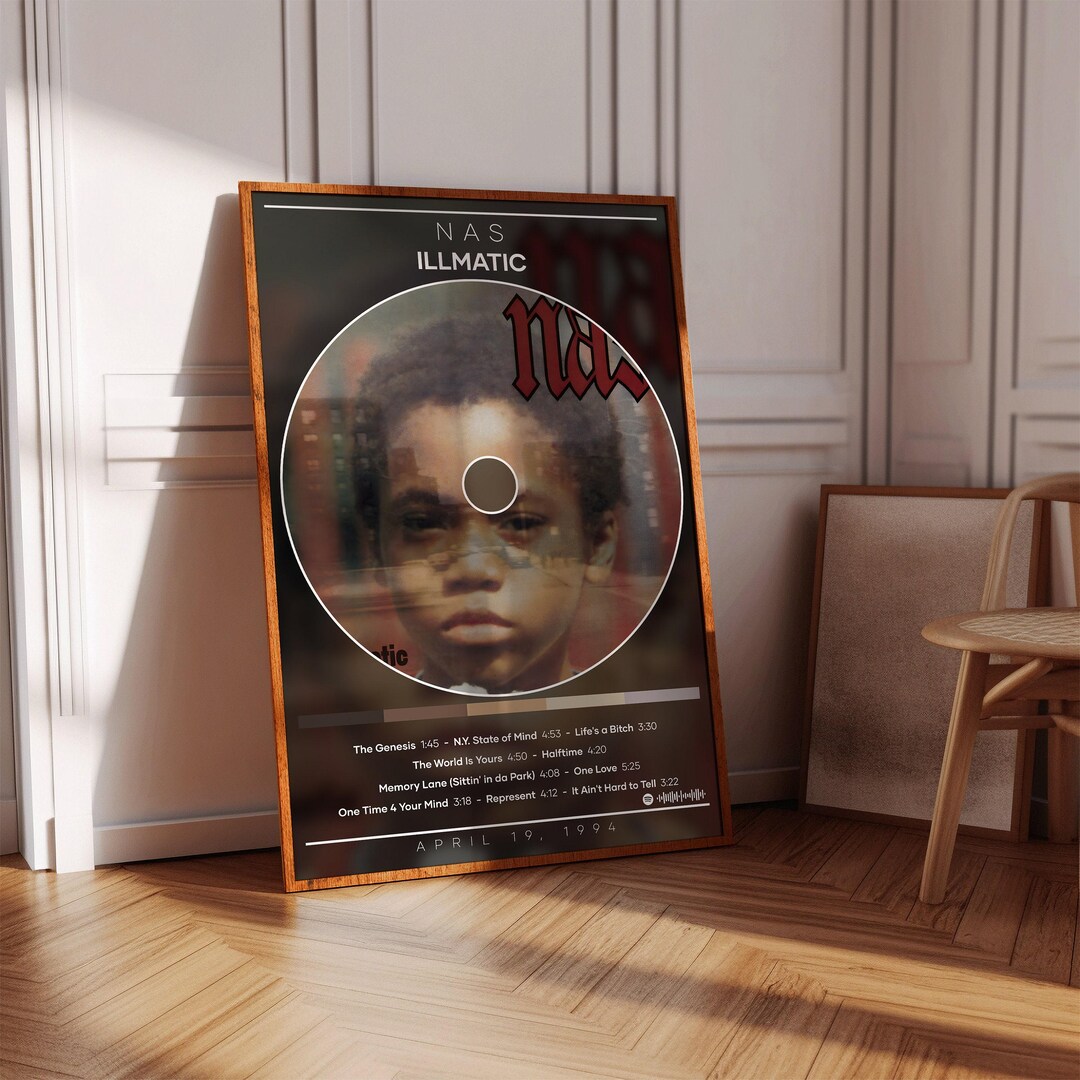 Nas Poster | Illmatic Poster | Album Poster Print | Album Cover Poster | Rap Poster | Room Decor ...