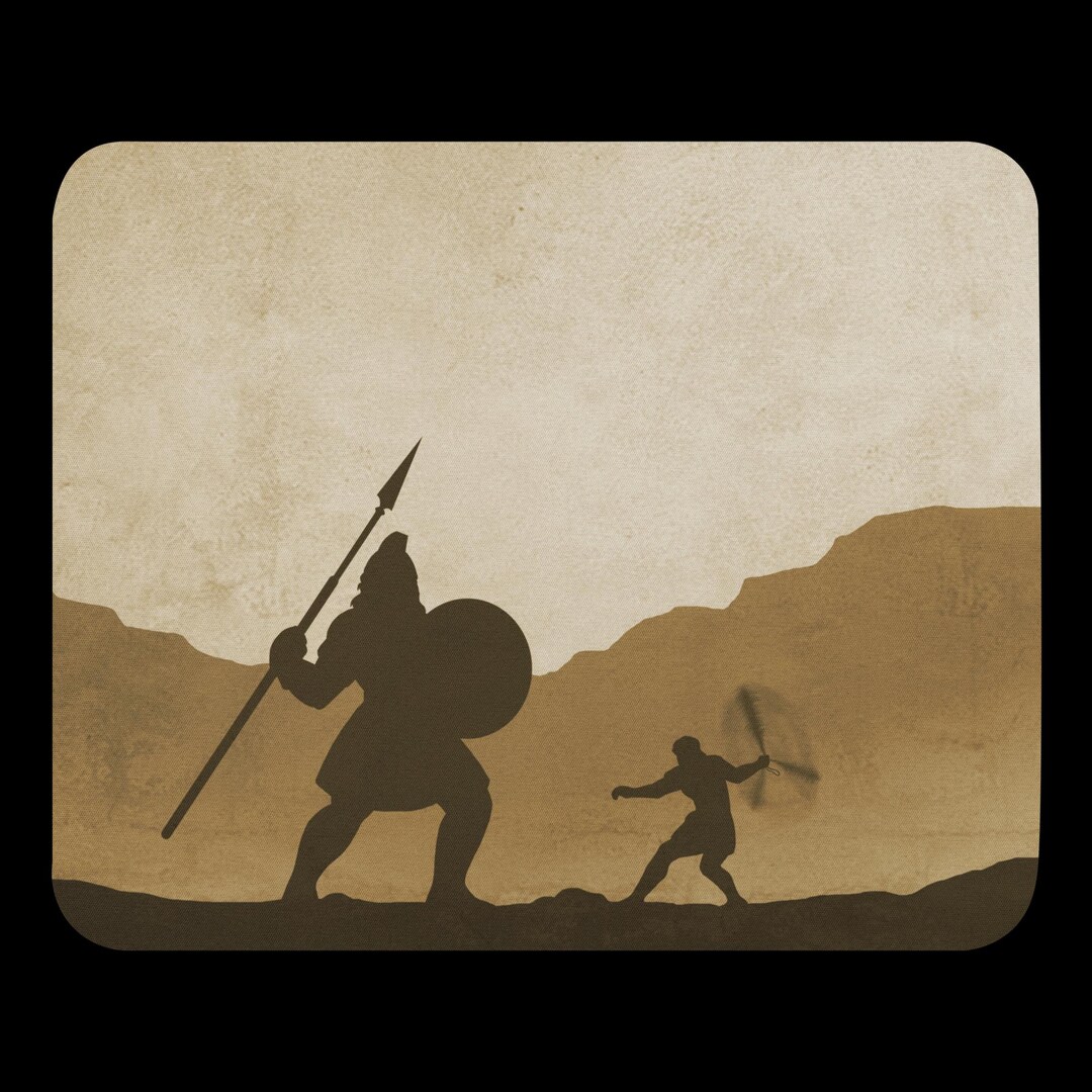 David and Goliath Themed Mouse Mat - Etsy