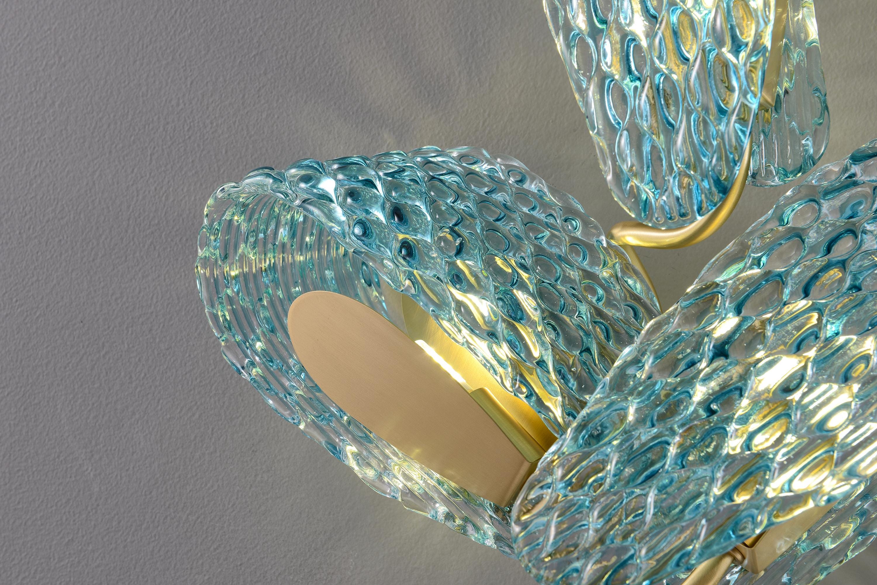 Vintage Sconce Blue Copper+glass Wall Lamp - Etsy