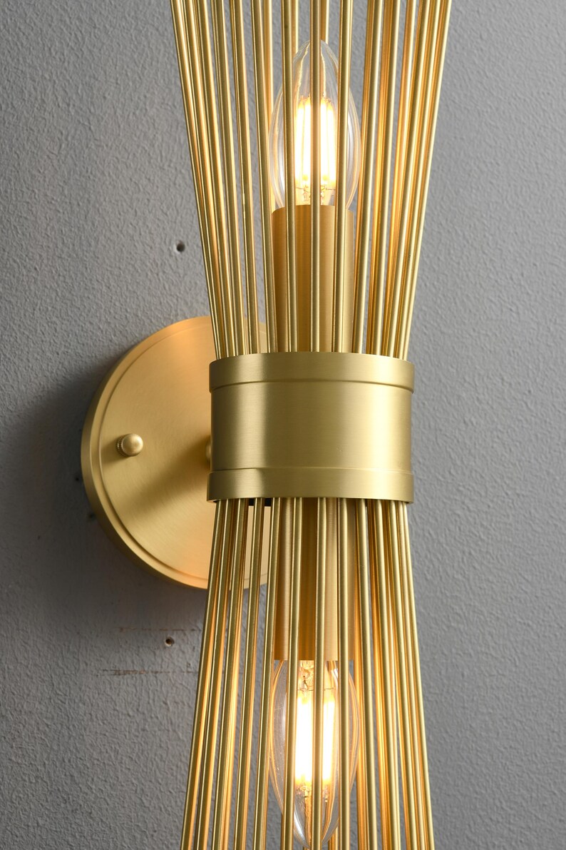 Vintage Wall Sconce Mid-century Double Head Copper Wall Lamp - Etsy