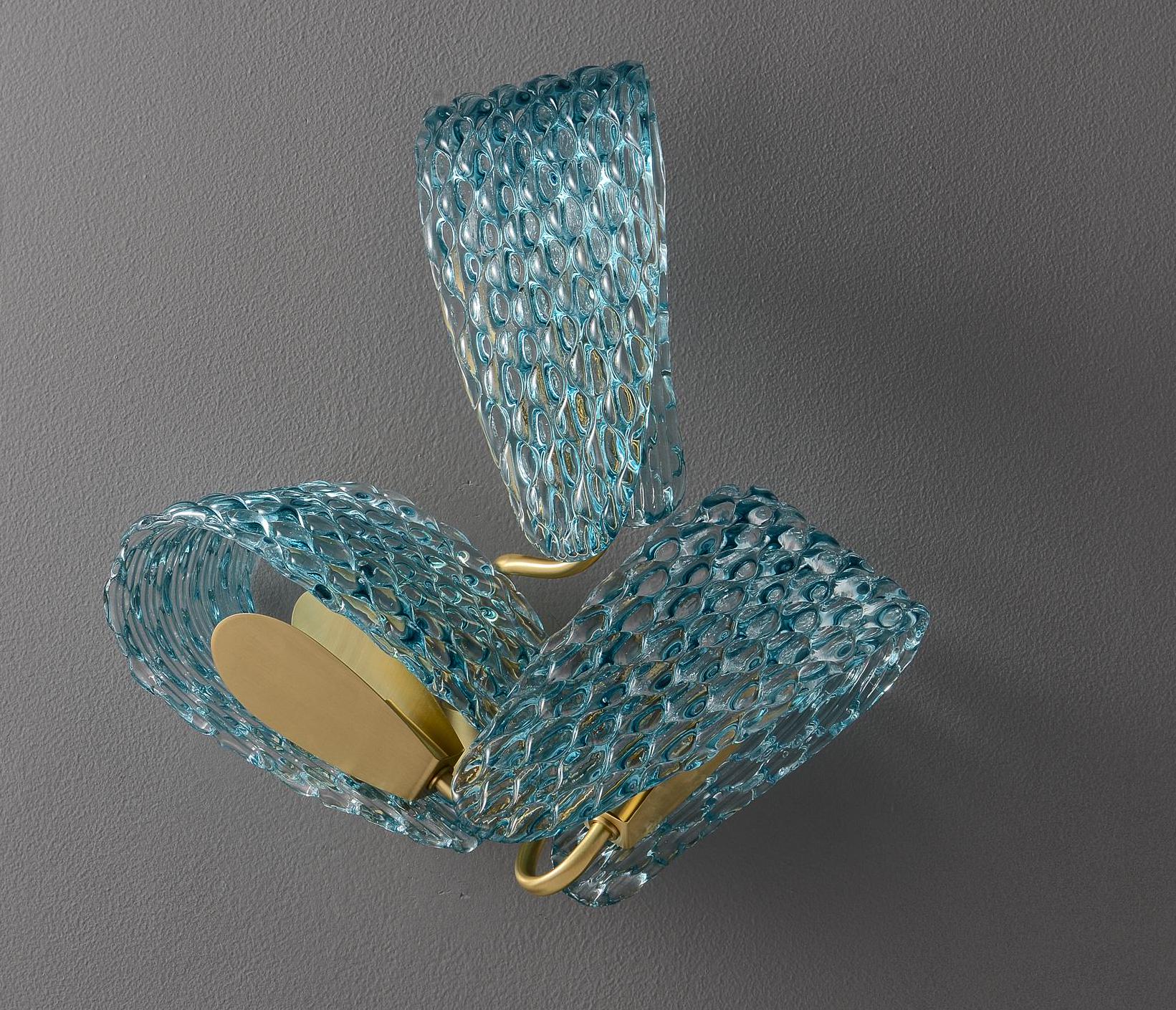 Vintage Sconce Blue Copper+glass Wall Lamp - Etsy