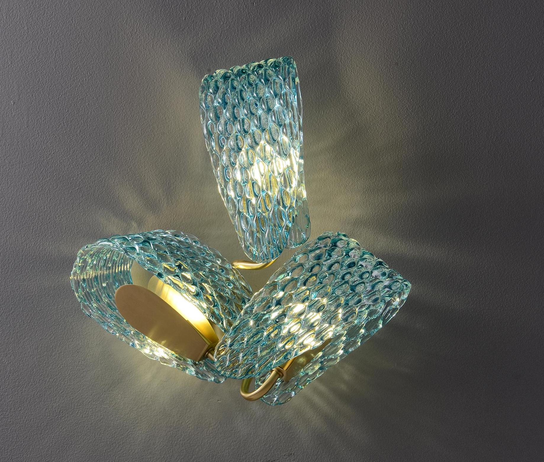 Vintage Sconce Blue Copper+glass Wall Lamp - Etsy