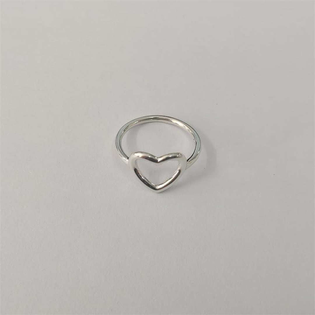PANDORA Polished Open Heart Ring FREE DELIVERY - Etsy
