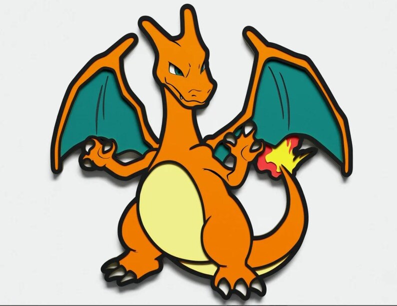 Charizard Multilayer SVG Layered Design, Plywood Anime Character ...