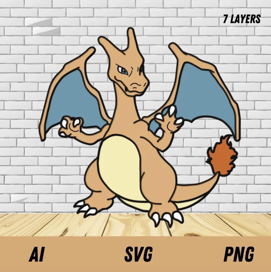 Charizard Multilayer SVG Layered Design, Plywood Anime Character ...