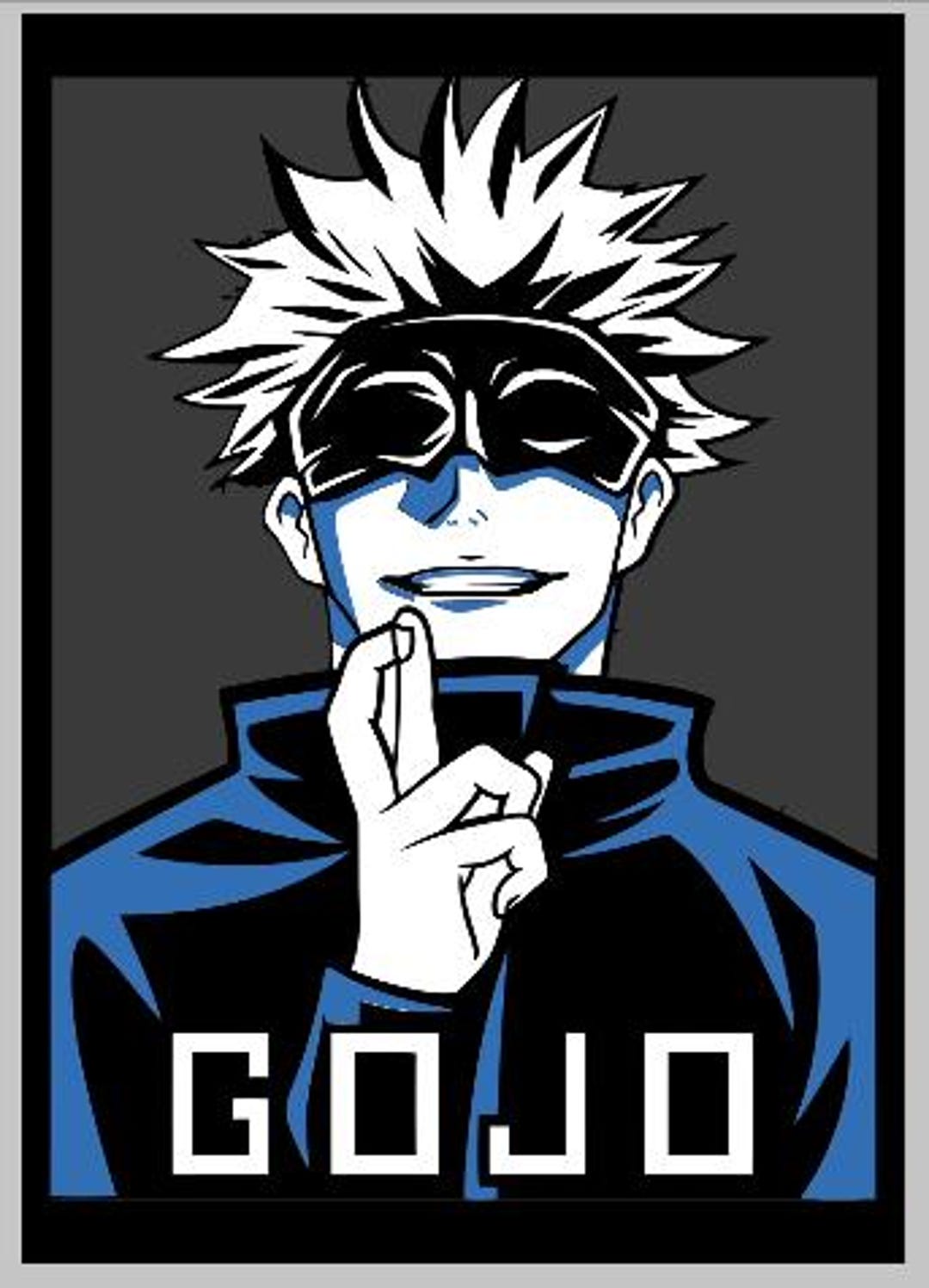 Layered Design Anime Gojo SVG Vector 8 Layers J.uj.utsu K.ai.se.n File ...