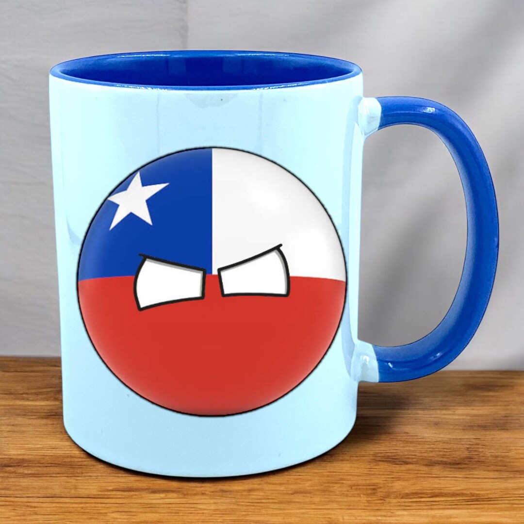 Taza con la bandera de Chile: un divertido regalo de Countryball - Etsy ...