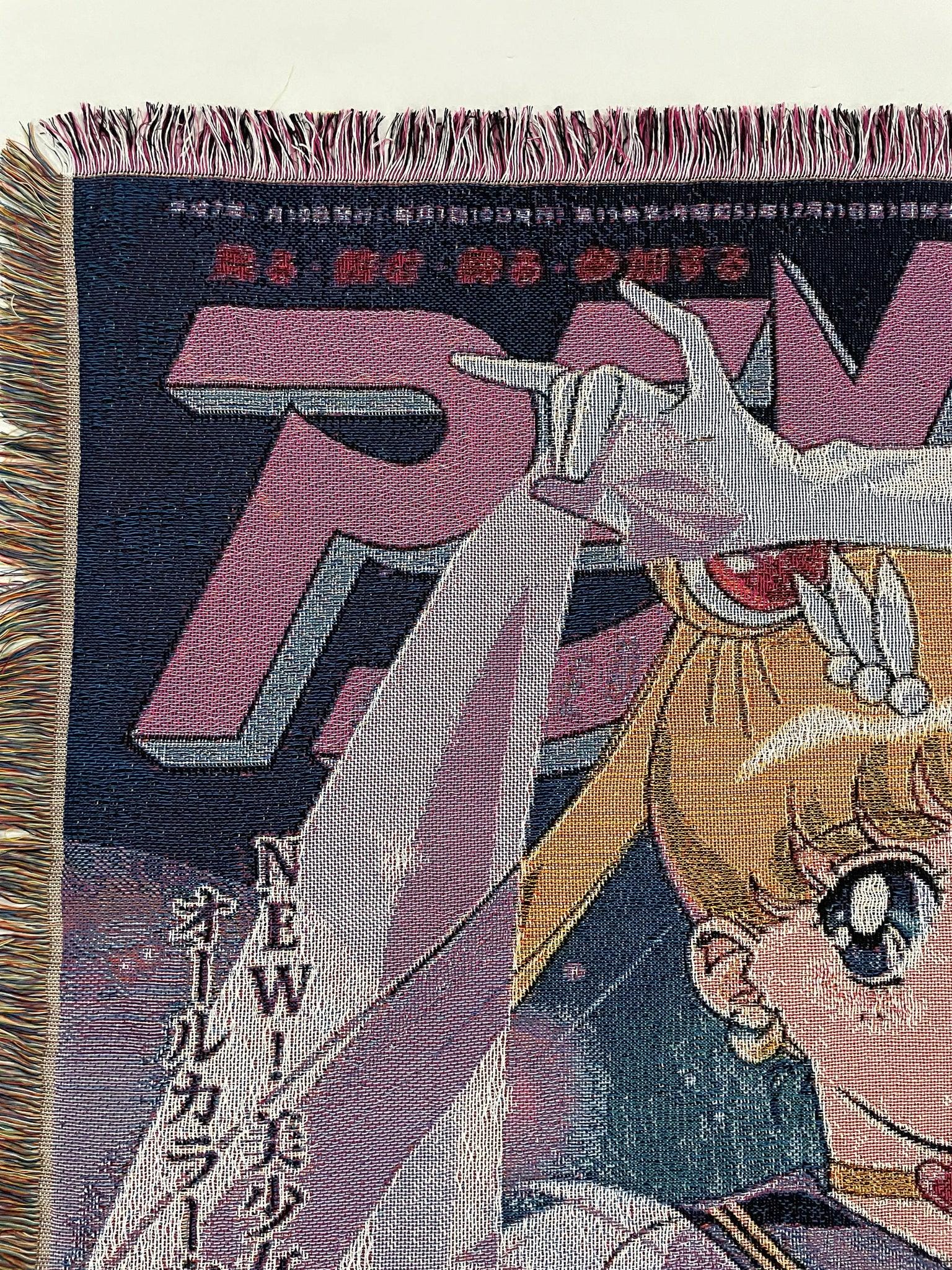 Sailor Moon Woven Blanket Tapestry - 90s Retro Anime Throw - Usagi Luna ...