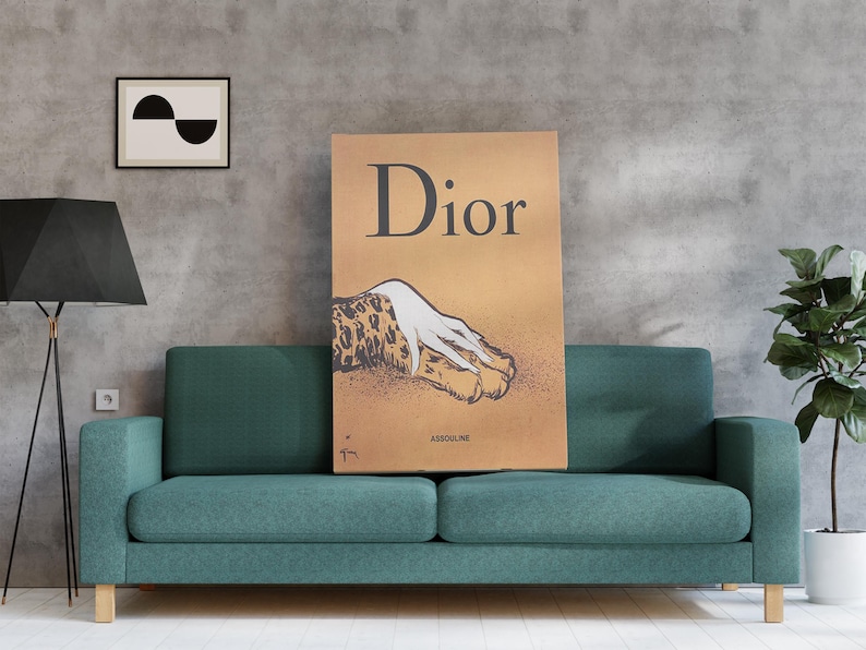 Dior Poster, Dior Canvas, Dior Art, Wall Decor, Ready to Hang, Fashion ...