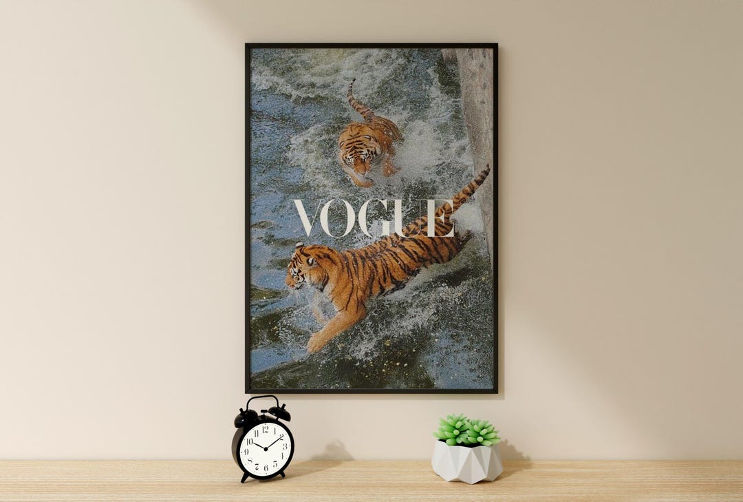 Tiger Canvas, Animals Poster, Vogue Poster, Trendy Wall Art,fashion ...