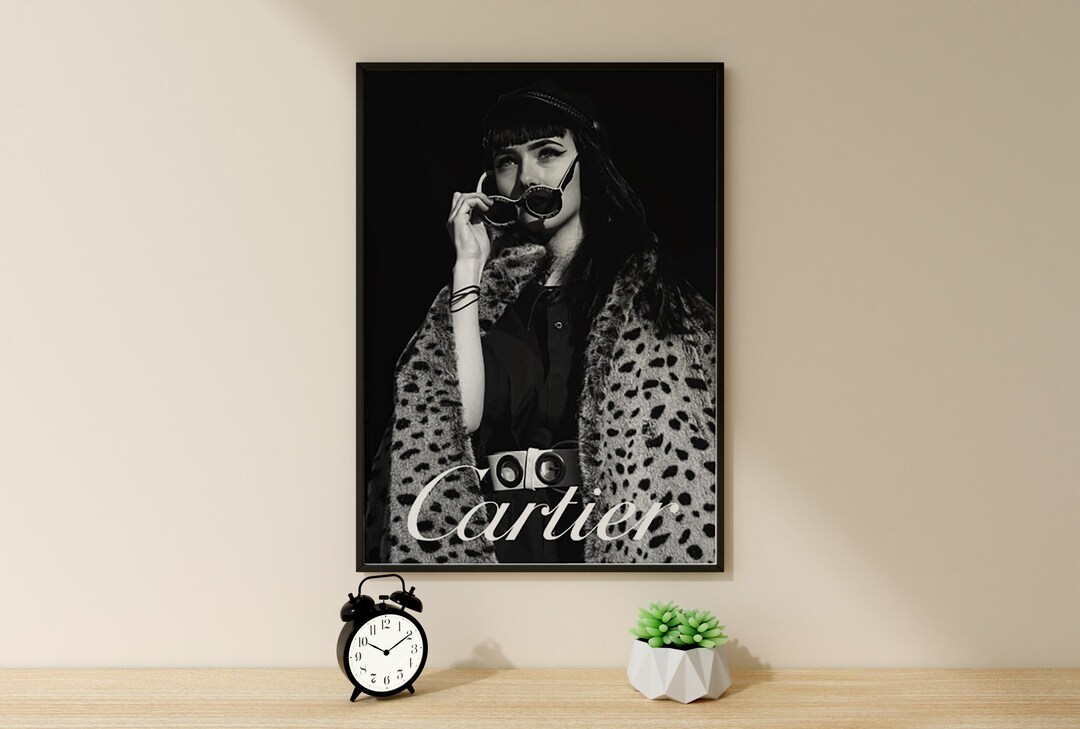 Fashion Magazine Poster, Fashion Art, Cartier Art, Ready to Hang, Wall ...