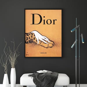 Dior Poster, Dior Canvas, Dior Art, Wall Decor, Ready to Hang, Fashion ...
