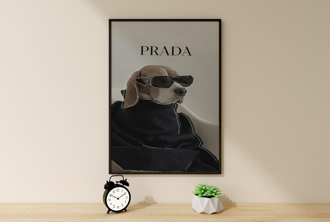 Prada Art, Luxury Poster, Ready to Hang, Prada Print, Funny Animal ...