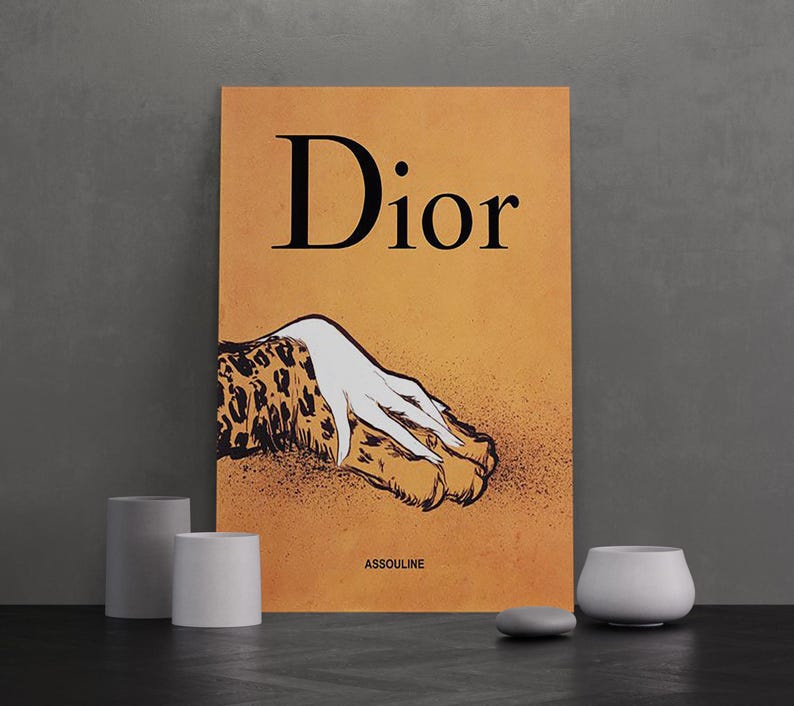 Dior Poster, Dior Canvas, Dior Art, Wall Decor, Ready to Hang, Fashion ...
