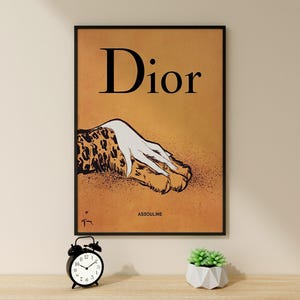 Dior Poster, Dior Canvas, Dior Art, Wall Decor, Ready to Hang, Fashion ...