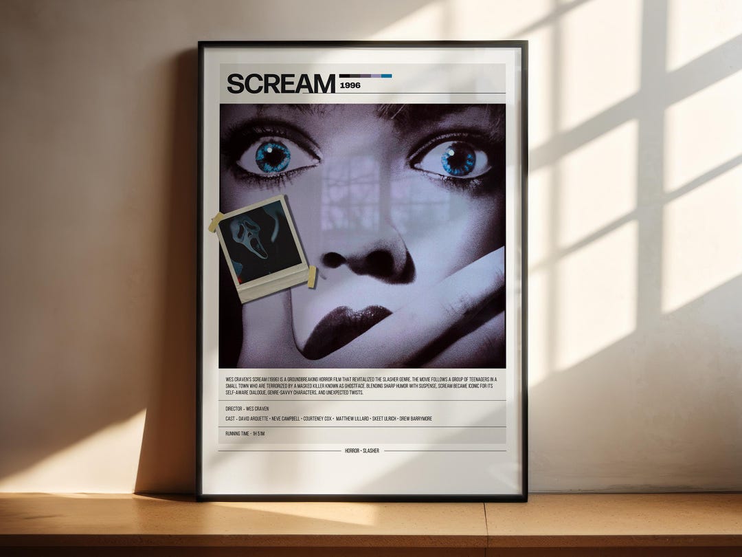 Scream Poster Retro Film Decor Classic Horror Wall Art Minimalist ...