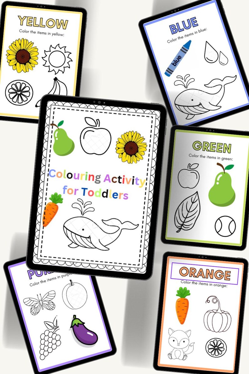 Colouring Activity Worksheets - Etsy