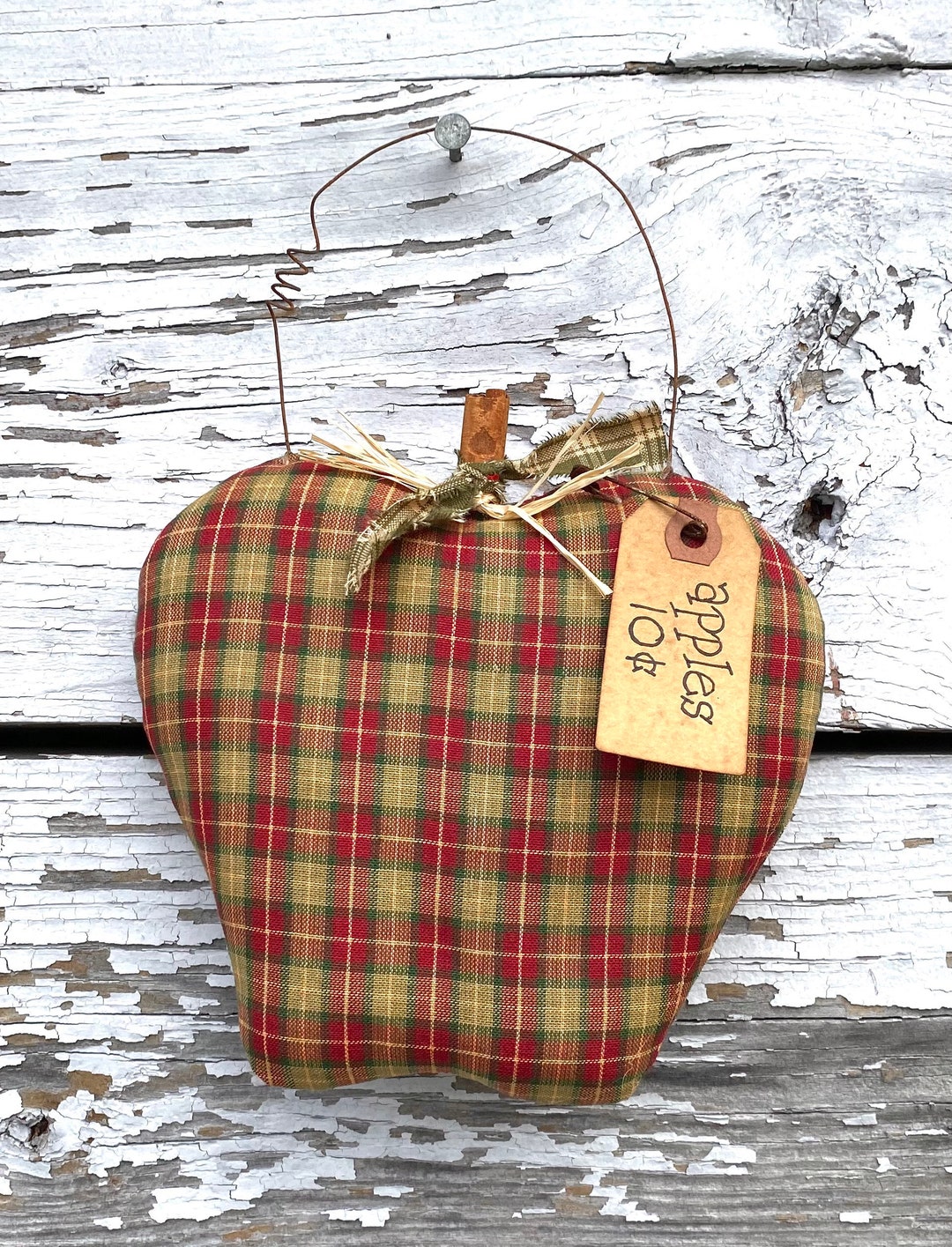 Primitive Country Farmhouse Apple Wall Hanging Peg Hanger - Etsy