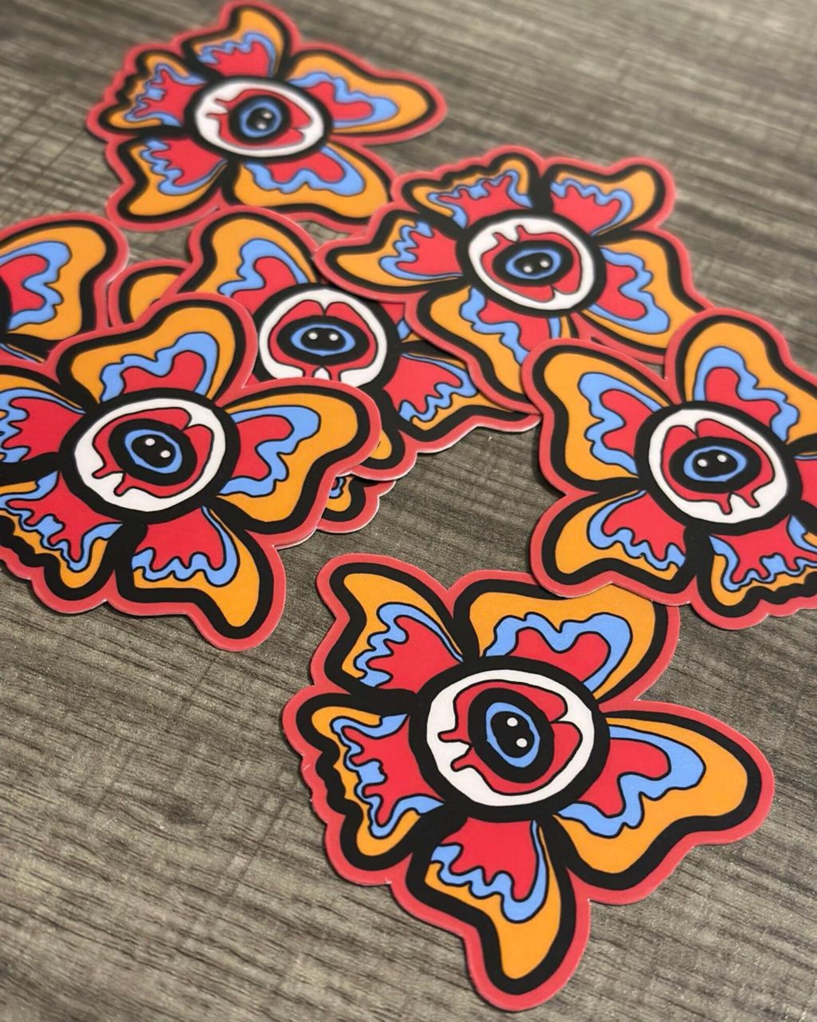 Groovy Butterfly Sticker - Laptop Decal - Trippy - Psychedelic Art ...