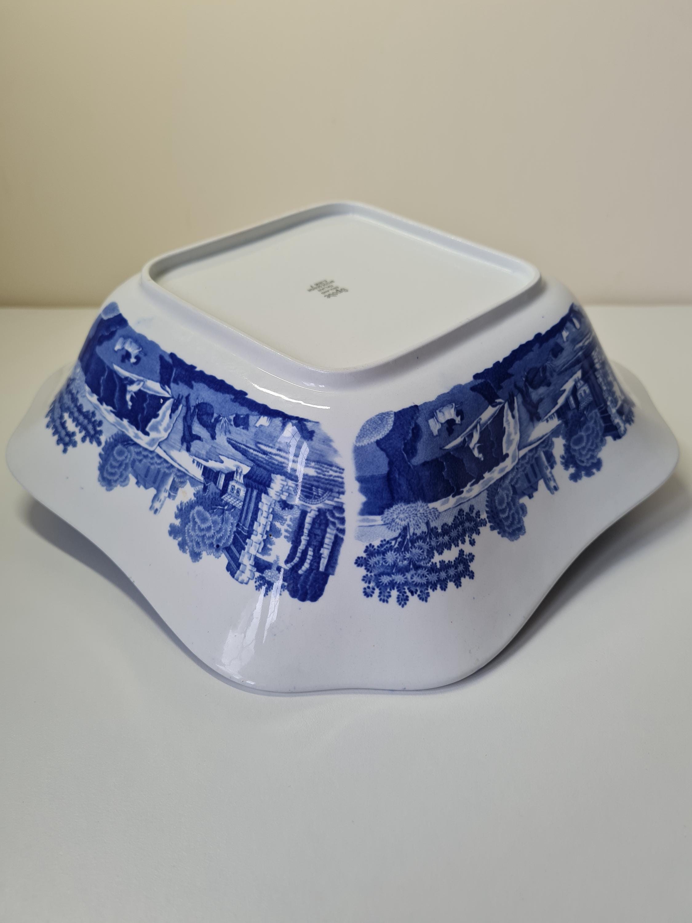 Vintage Spode Blue Italian Large Square Serving Bowl 1950s-70s, Design ...