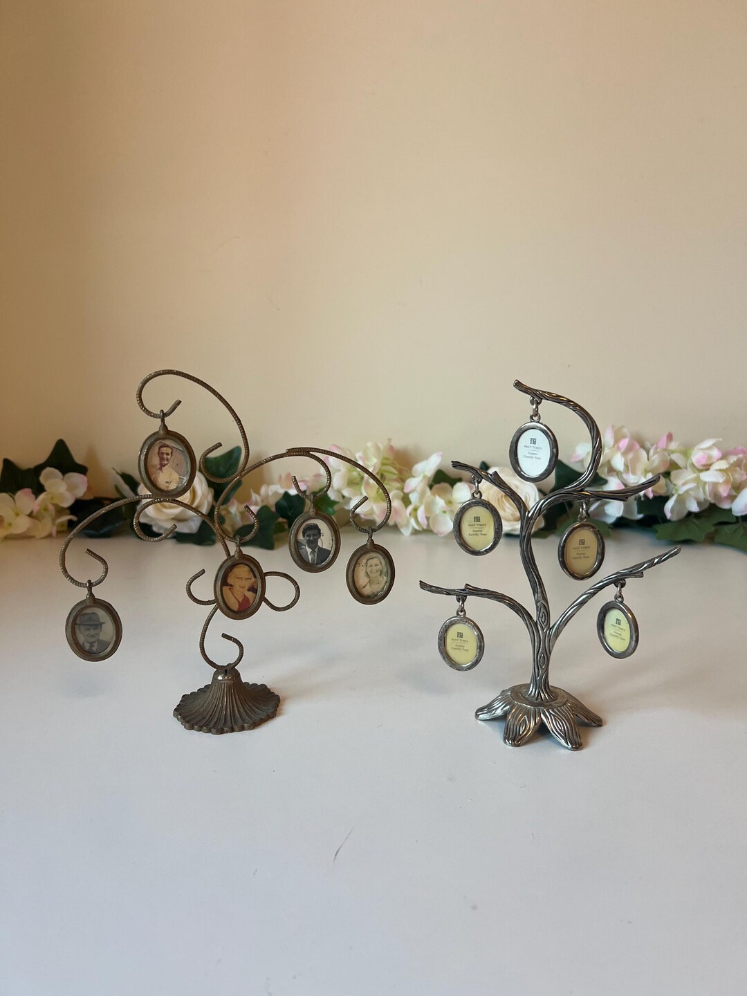 Vintage Metal Family Tree Photo Frame | Silver & Gold Tone ...