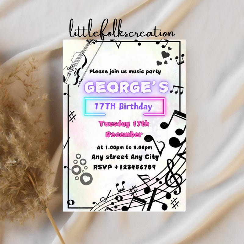Music Invitations - Etsy