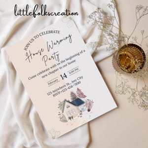 Editable House Warming Invitation, House Warming Party, Minimalist New ...