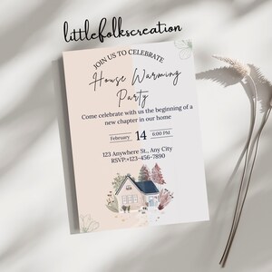 Minimalist Housewarming Invitation: New Home Party Invite (digital ...