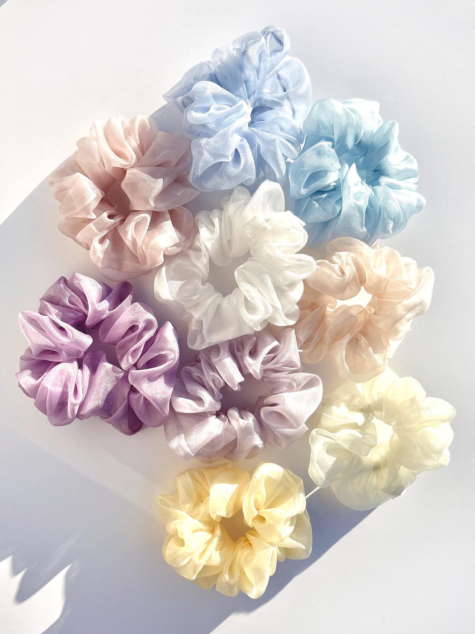 Handmade Organza Scrunchie: Sheer Hair Tie, Luxe Fabric - Etsy